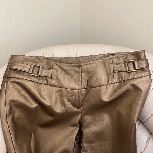 Cache | Pants & Jumpsuits | Cache Bronze Leather Pants | Poshmark